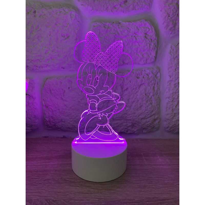 LED Lampa Ilúzia 3D Minnie 2